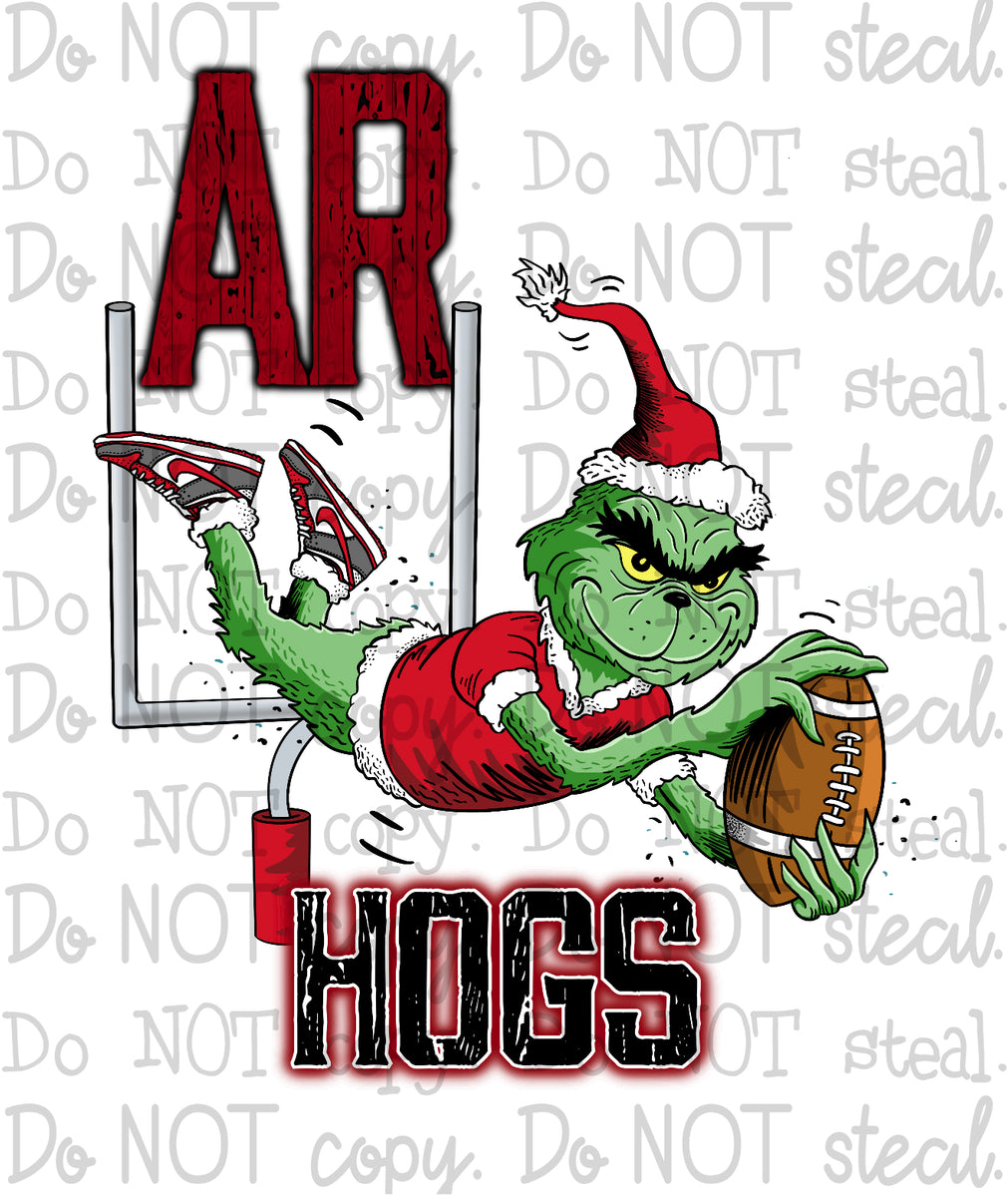 Green Football - Hogs PNG – HandmadeHelton